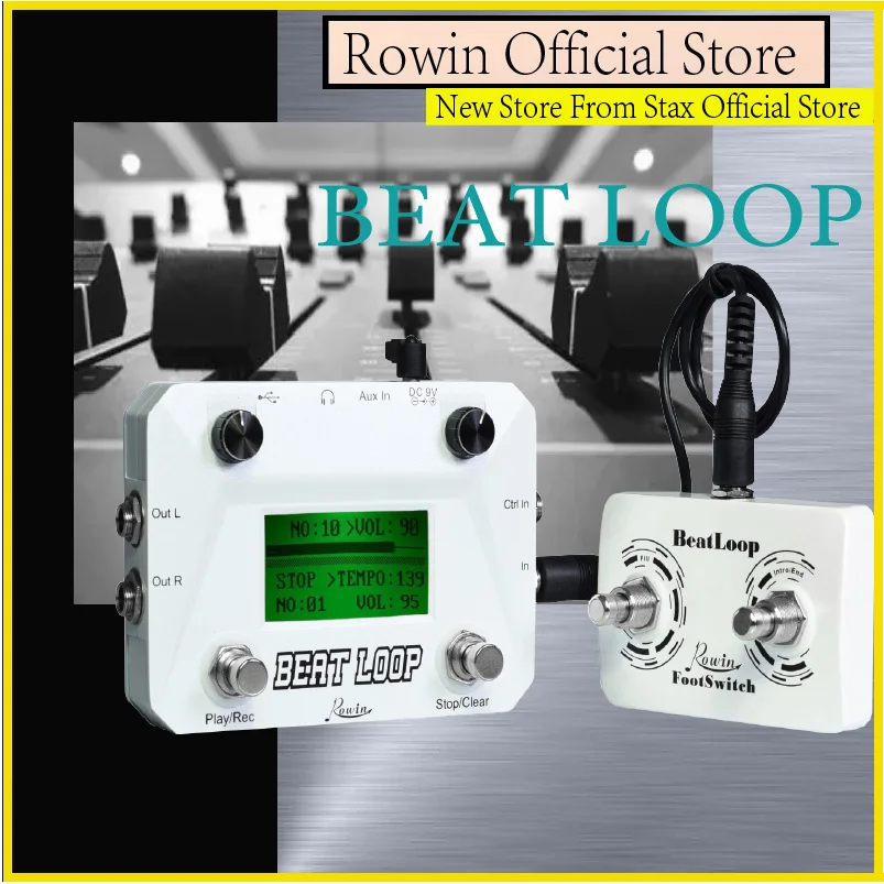 Rowin LBL-01 Guitar Beat Loop Pedals Drum Looper Machine 40 Drums ...