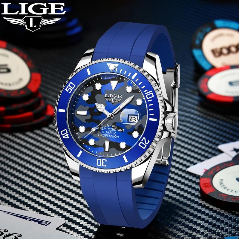 LIGE-Man-Watch-Fashion-Sport-Quartz-Watches-for-Men-3Bar-Waterproof ...