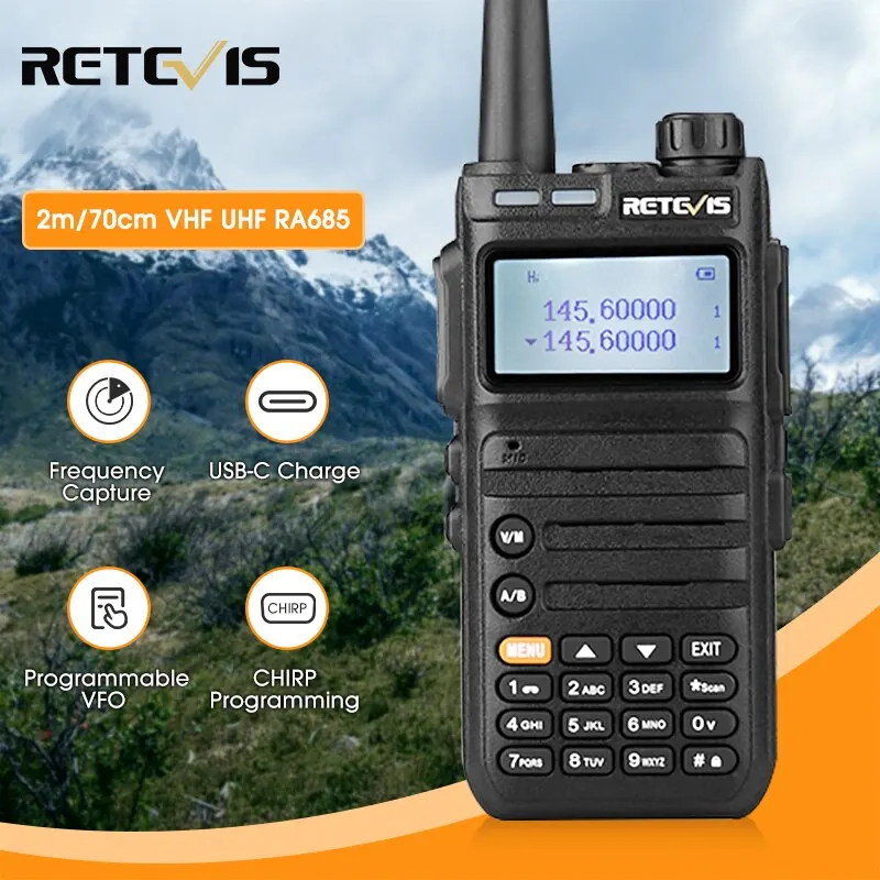 Retevis RA685 Walkie Talkie Ham Two Way Radio Station Long Range Walkie ...