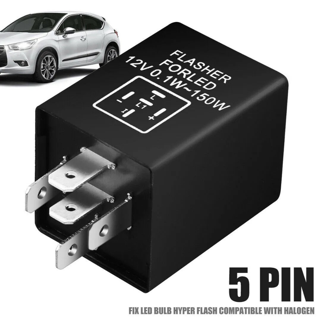 Universial-5-pin-LED-Electronic-Flasher-Relay-12V-EP27-Five-legged-Car ...