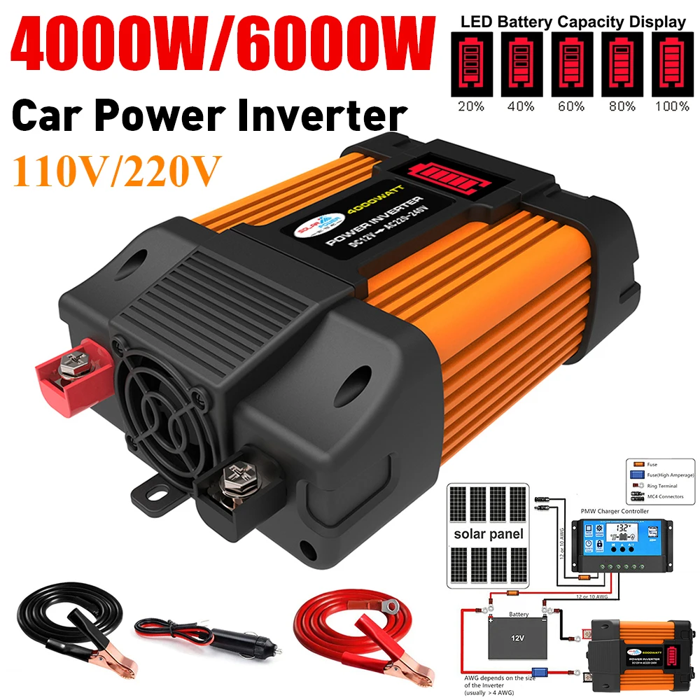 Car-Power-Inverter-LED-Battery-Display-Voltage-Transformer-110-220V ...