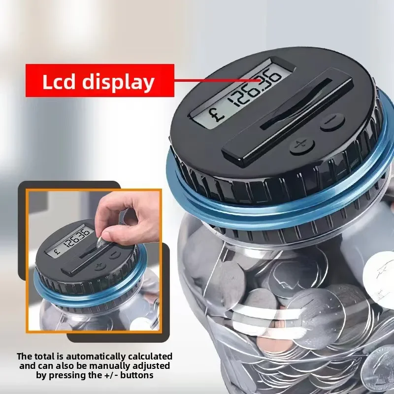 Creative Smart Counting piggy Bank 1.8L Pound, euro and dollar piggy ...