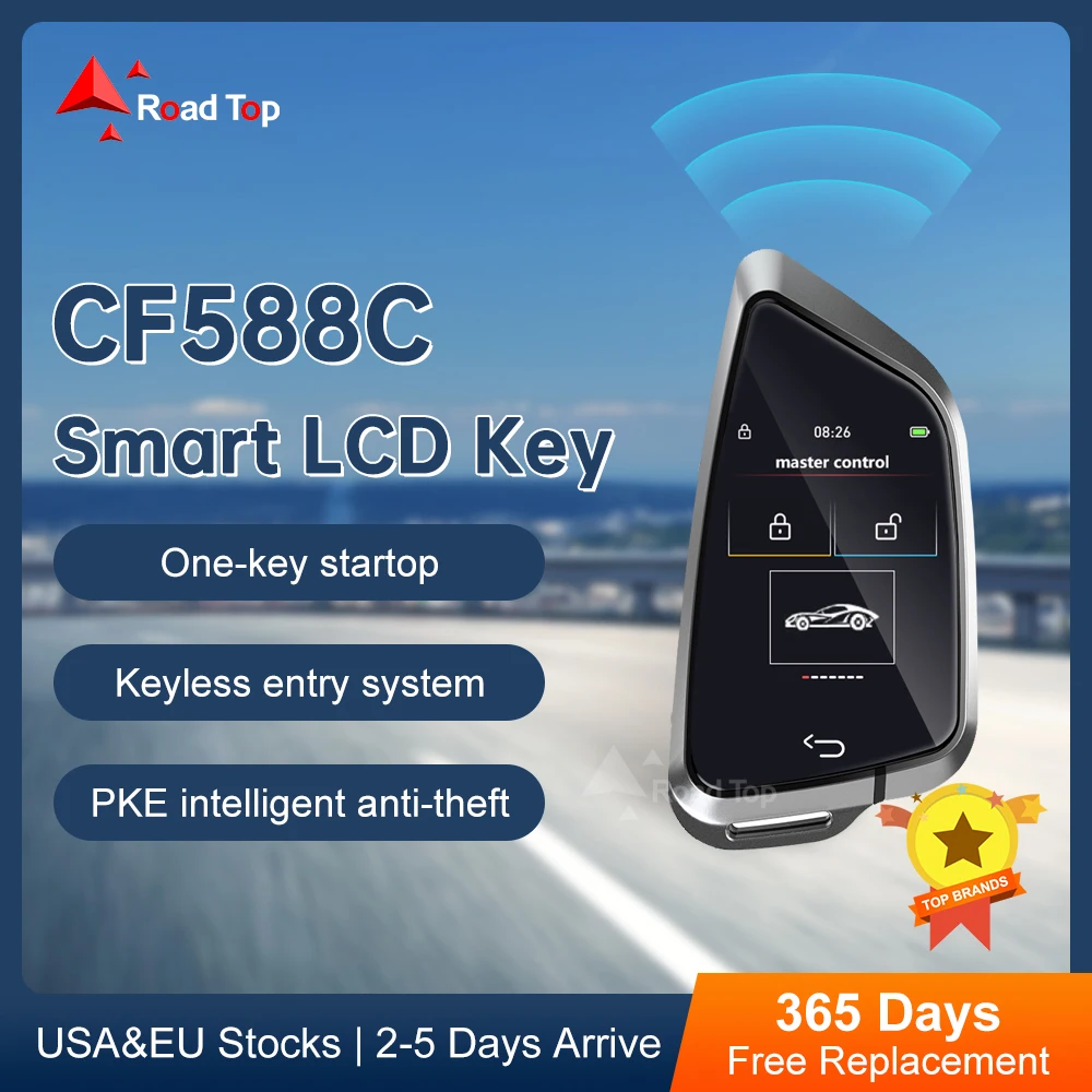 Universal-Smart-LCD-Key-APP-CF588C-For-Car-Comfortable-Entry-Auto-lock ...