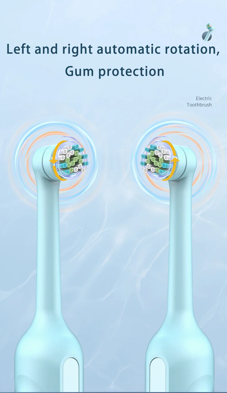 Tête rose 6 - Brosse à dents électrique rotative aste, minuterie de ...