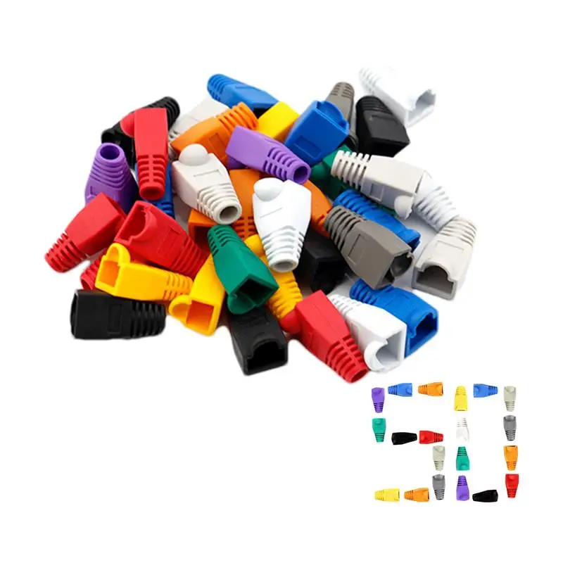 Funda-protectora-para-conector-Rj45-de-50-piezas-protector-para-Cable ...
