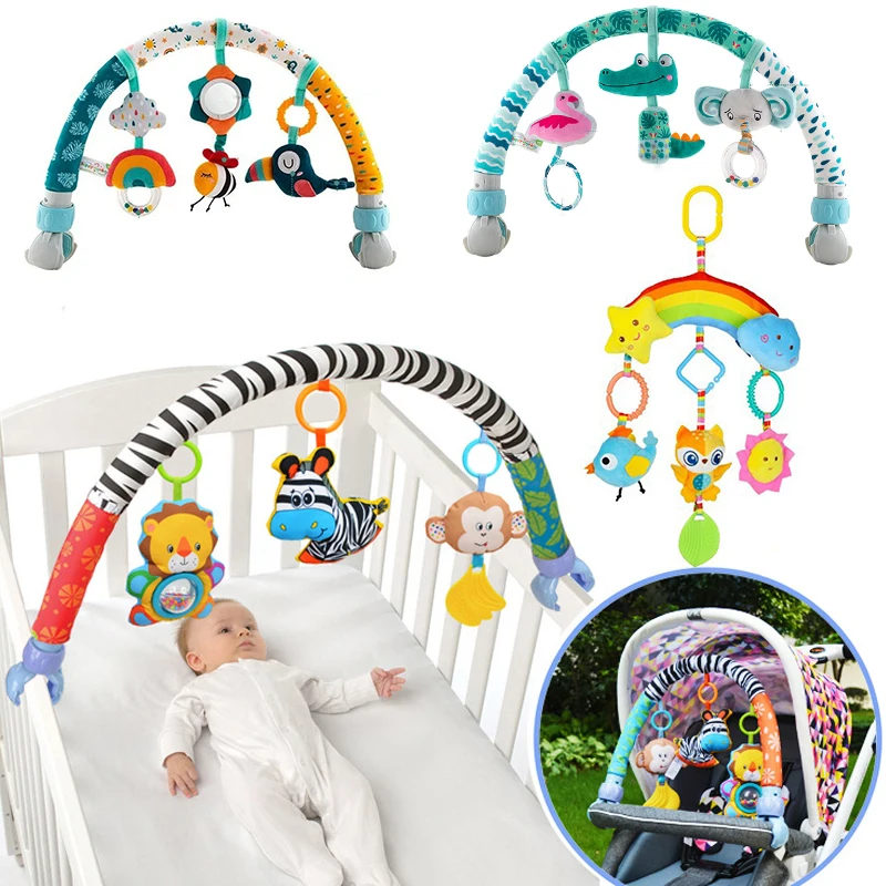 Baby-Toy-Stroller-Arch-Musical-Rattle-Toys-with-Teether-for-Bassinet ...