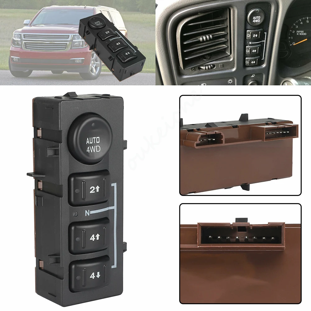 4WD Wheel Drive Switch 4X4 Transfer Case Switch Button For Chevrolet ...