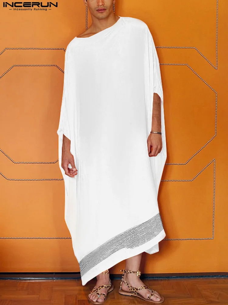 INCERUN-Men-Muslim-Jubba-Thobe-Printing-Flare-Sleeve-Islamic-Arabic ...