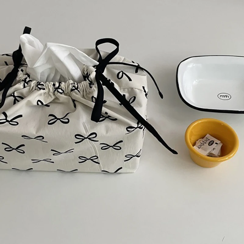 Bow-Drawstring-Tissue-Storage-Bag-Guardanapo-Paper-Case-Home-Organizer ...
