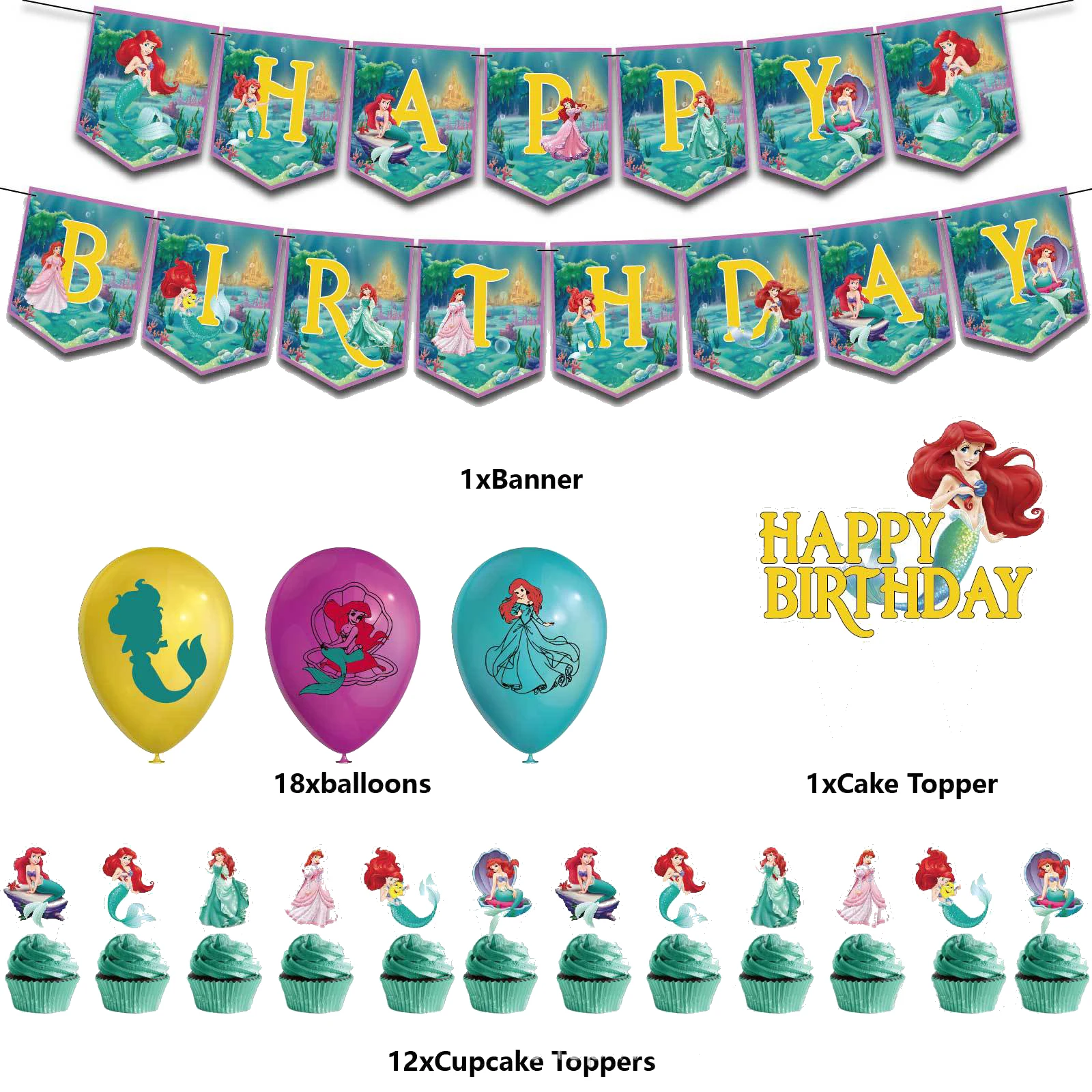 Ariel Disney Character Sprite Sheet