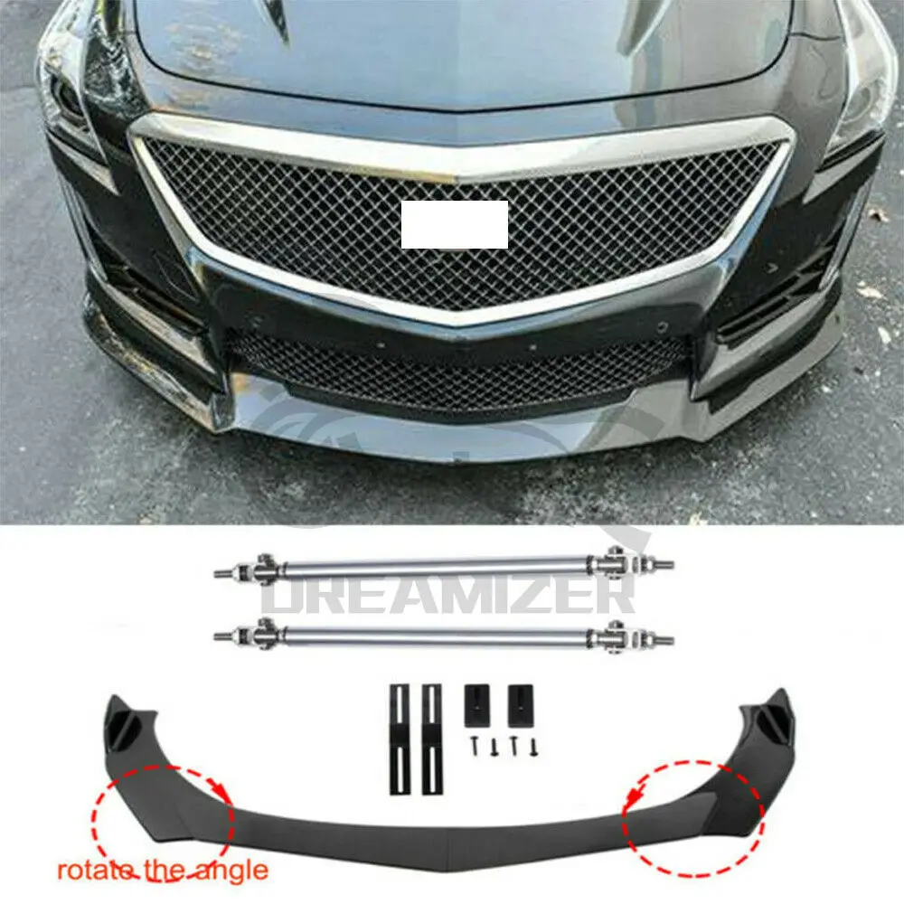 for Cadillac CT4 ATS Car Front Bumper Lip Body Kit Spoiler Canard ...