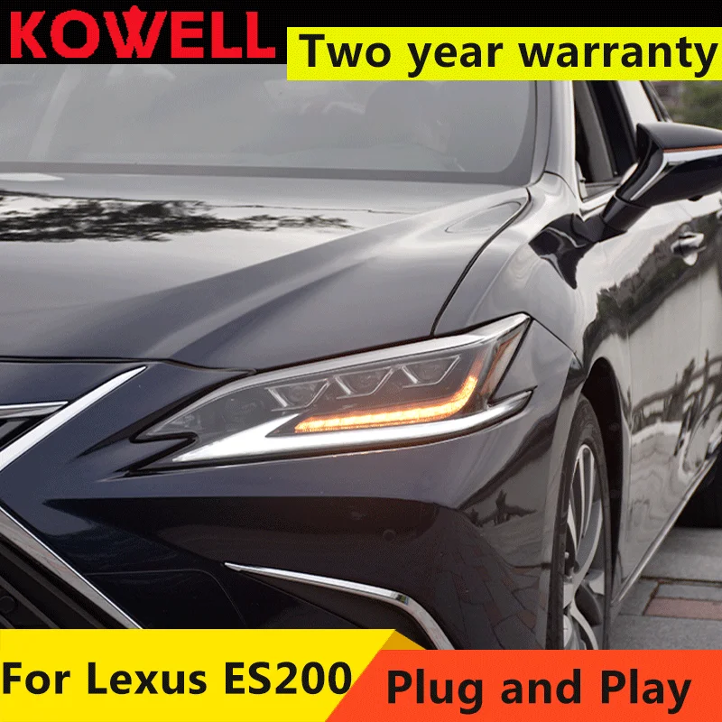 2 PCS Car Goods For Lexus ES ES260 ES200 ES300H 2017-2020 Head lamp LED Headlight LED Dual Projector