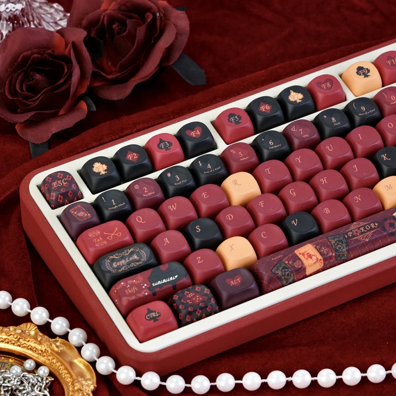 130 Keys Queen Theme 5 Sides Dye Sublimation PBT Keycaps MOA Profile ...