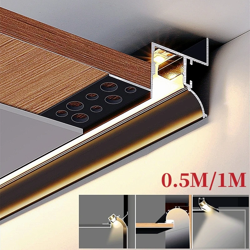 LED-Alum-nio-Perfil-Teto-Recesso-Invis-vel-Backlight-Gesso-Hidden ...