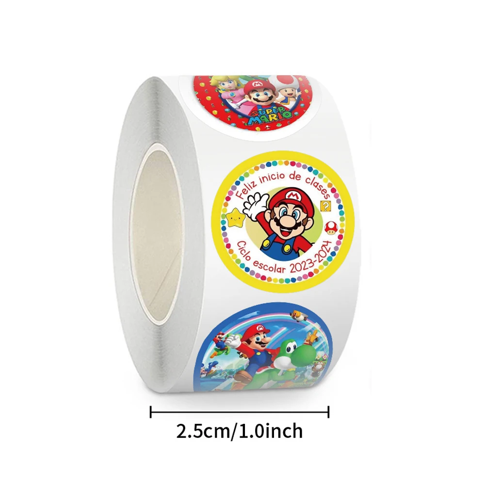 500pcs/roll Super Mario Bro Game Stickers Funny Cartoon Sealing Sticker ...