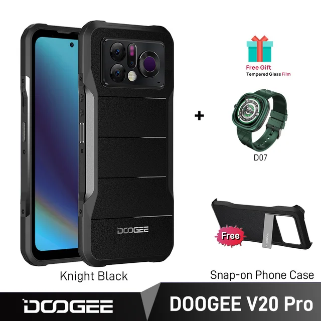 World Premiere DOOGEE V20 Pro Rugged Phone 12GB+256GB 6.43”2K AMOLED Display 1440*1080 7nm 5G ...