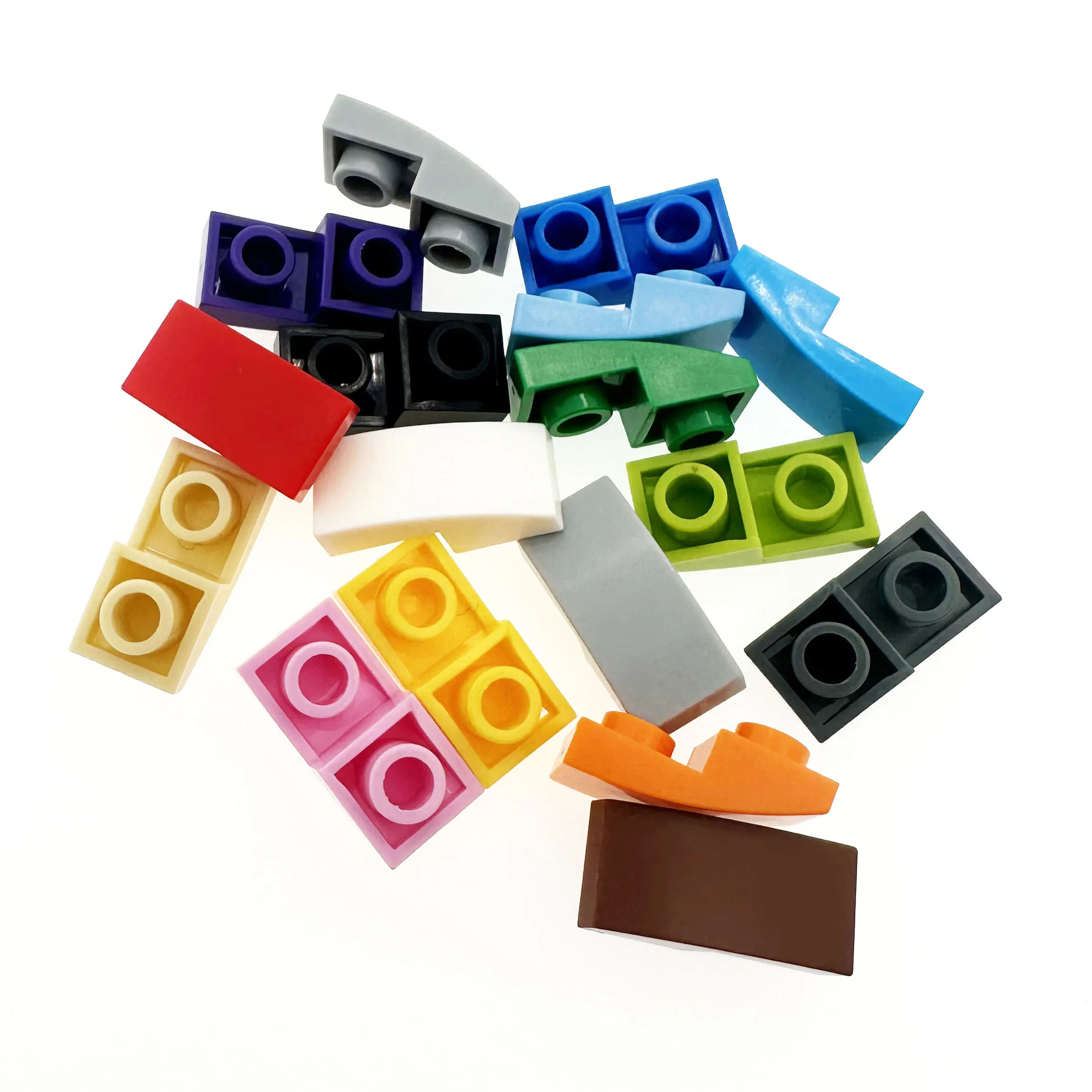 400pcs-MOC-Assembles-Particles-24201-Slope-Curved-2-x-1-Inverted ...