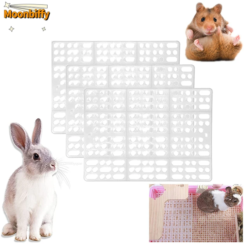Plastic Grids Pet Foot Mat Rest Hole Leak Water Nest Mats Small Animal ...