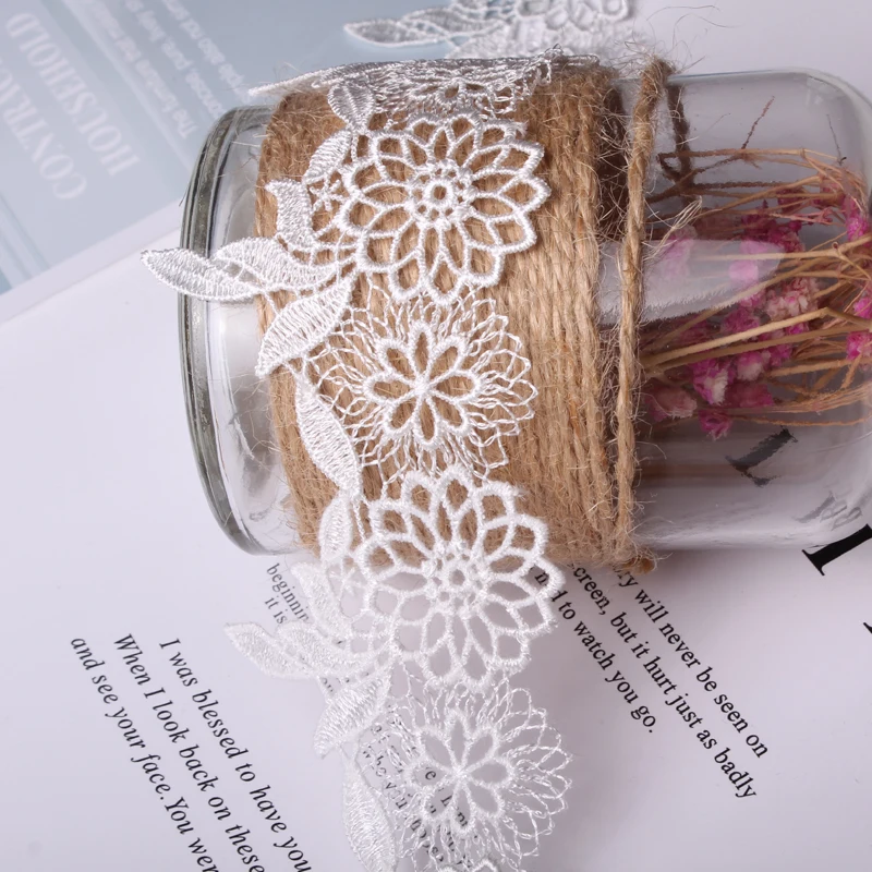 Flower-Lace-Trim-Embroidery-Applique-Polyester-Lace-Trims-Fabric ...