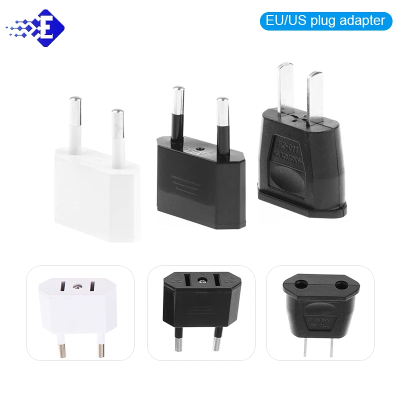 US Jack To EU Plug Outlet Travel Charger Power Socket Adapter USA To ...