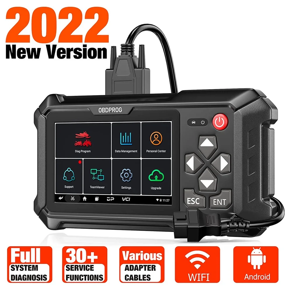 OBDPROG MOTO 100 Motorcycle OBD2 Scanner Diagnostic Tool Auto Motor ...