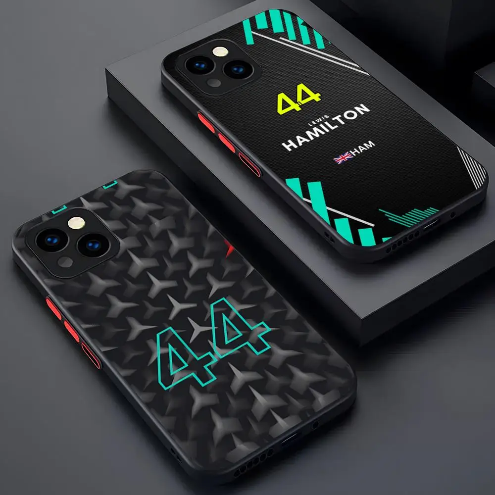 Lewis Hamilton 44 Phone Case Matte Transparent For 16 15 IPhone 12 11 ...