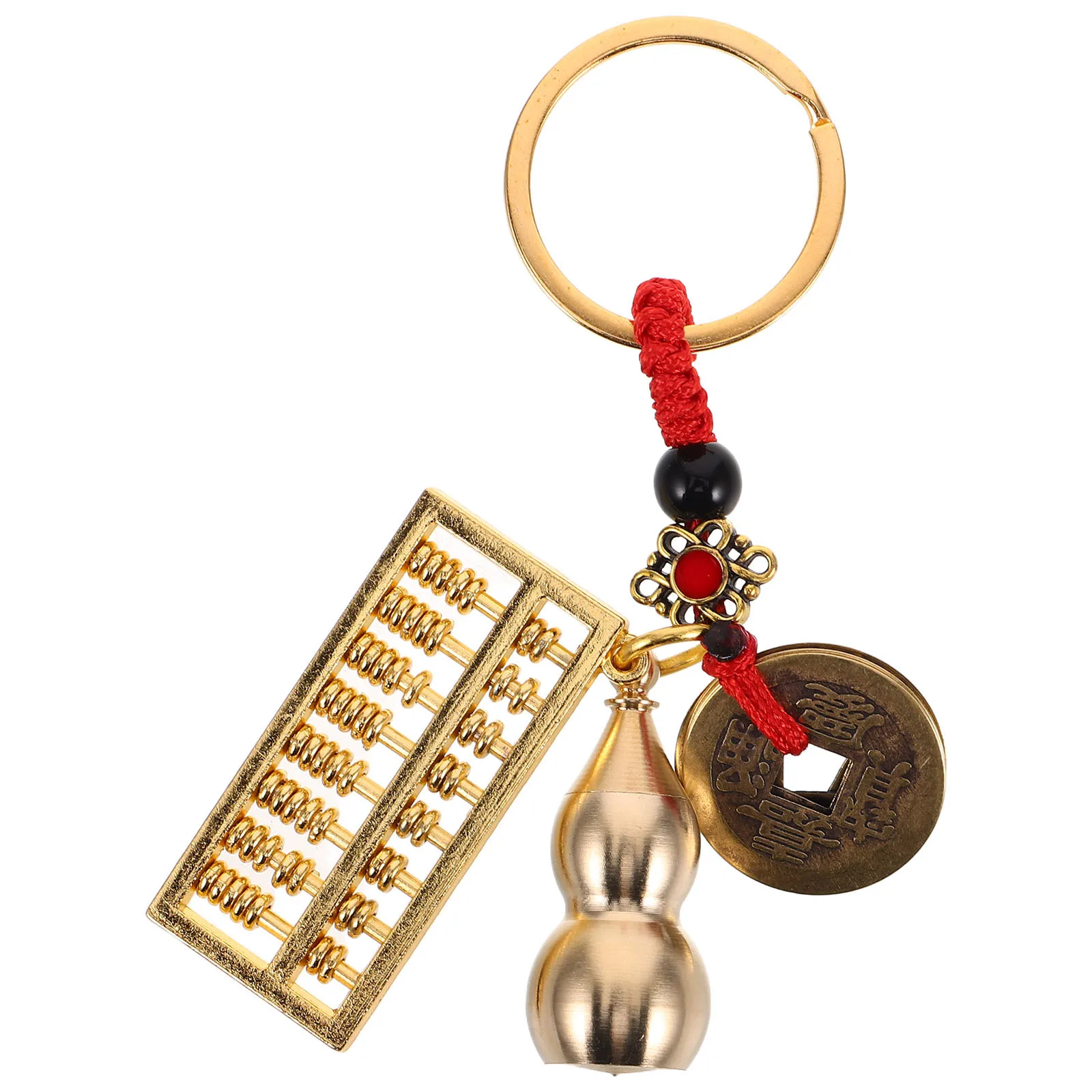 Mini Abacus Key Ring with Gourd and Chinese Coin Multifunctional Key ...