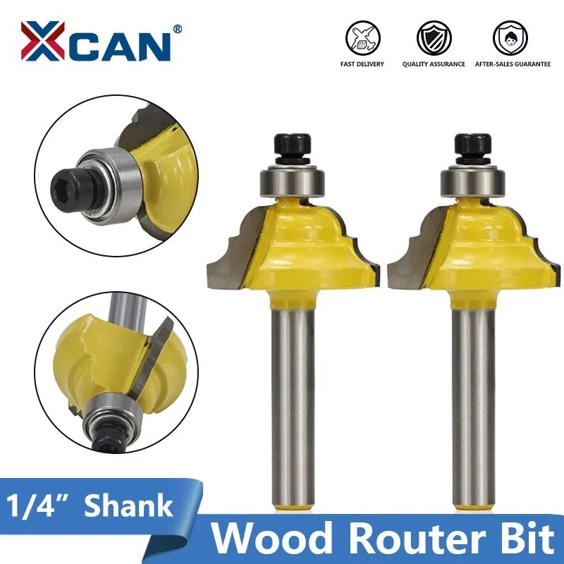 XCAN-1-4-Shank-Wood-Router-Bit-with-Bearing-1-inch-Line-Knife-6-35mm ...