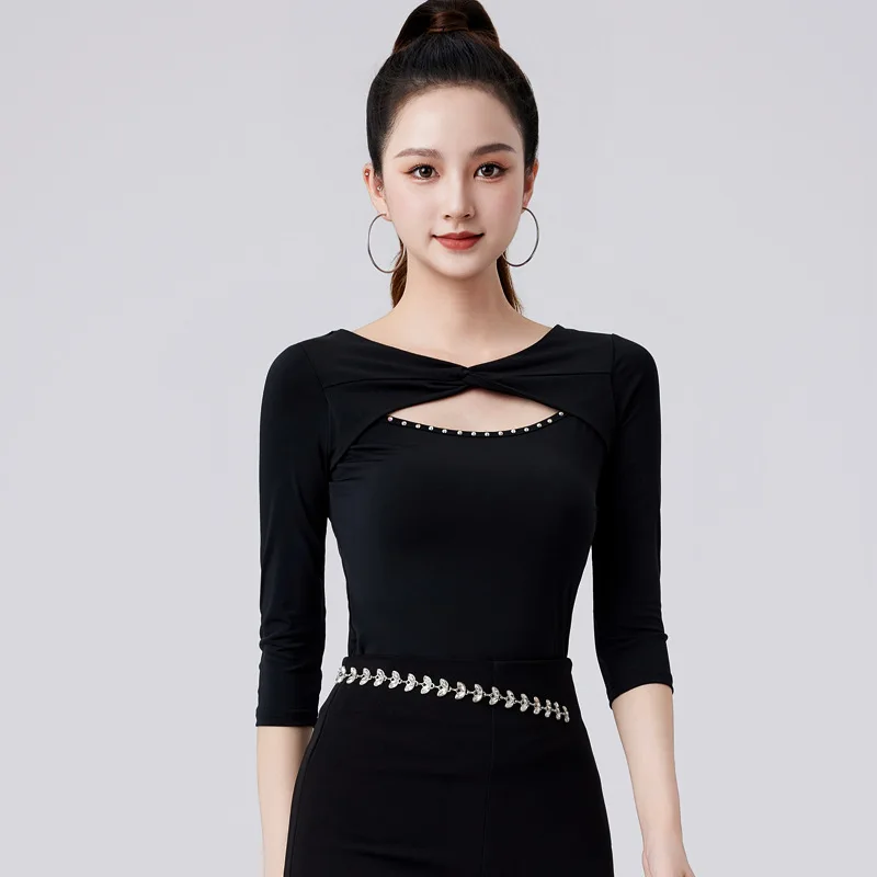 Solid-Color-Samba-Dance-Tops-Adult-Modern-Dance-Latin-Practice-Girls ...