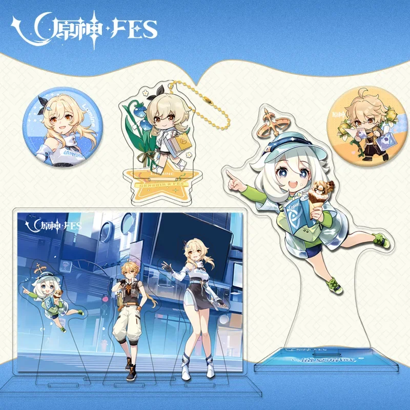 Genshin-Impact-FAES-Plate-decoraci-n-de-escritorio-Paimon-de-pie-Aether ...