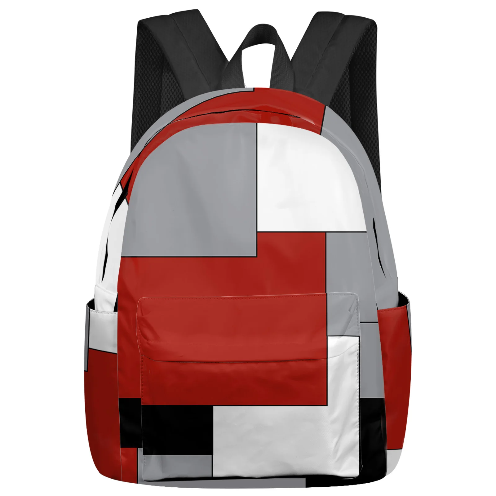 Splicing-Color-Block-Art-Backpack-Students-Casual-Travel-Large-Handbags ...