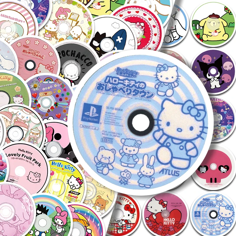 50PCS-Kawaii-Record-Hello-Kitty-Stickers-for-Mobile-Phones-Guitar ...