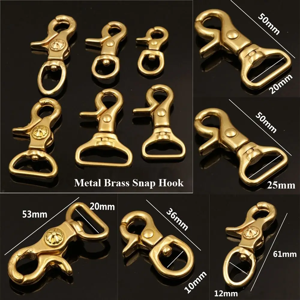 Metal-Brass-Snap-Hook-Rotating-Traction-Buckles-Trigger-Clips-Buckles ...