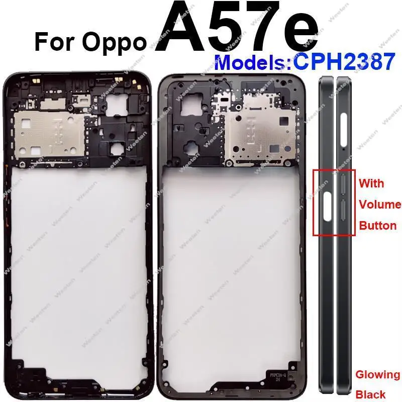 Middle Housing Frame Cover For OPPO A57 A57e A57s 4G Middle Frame Cover ...