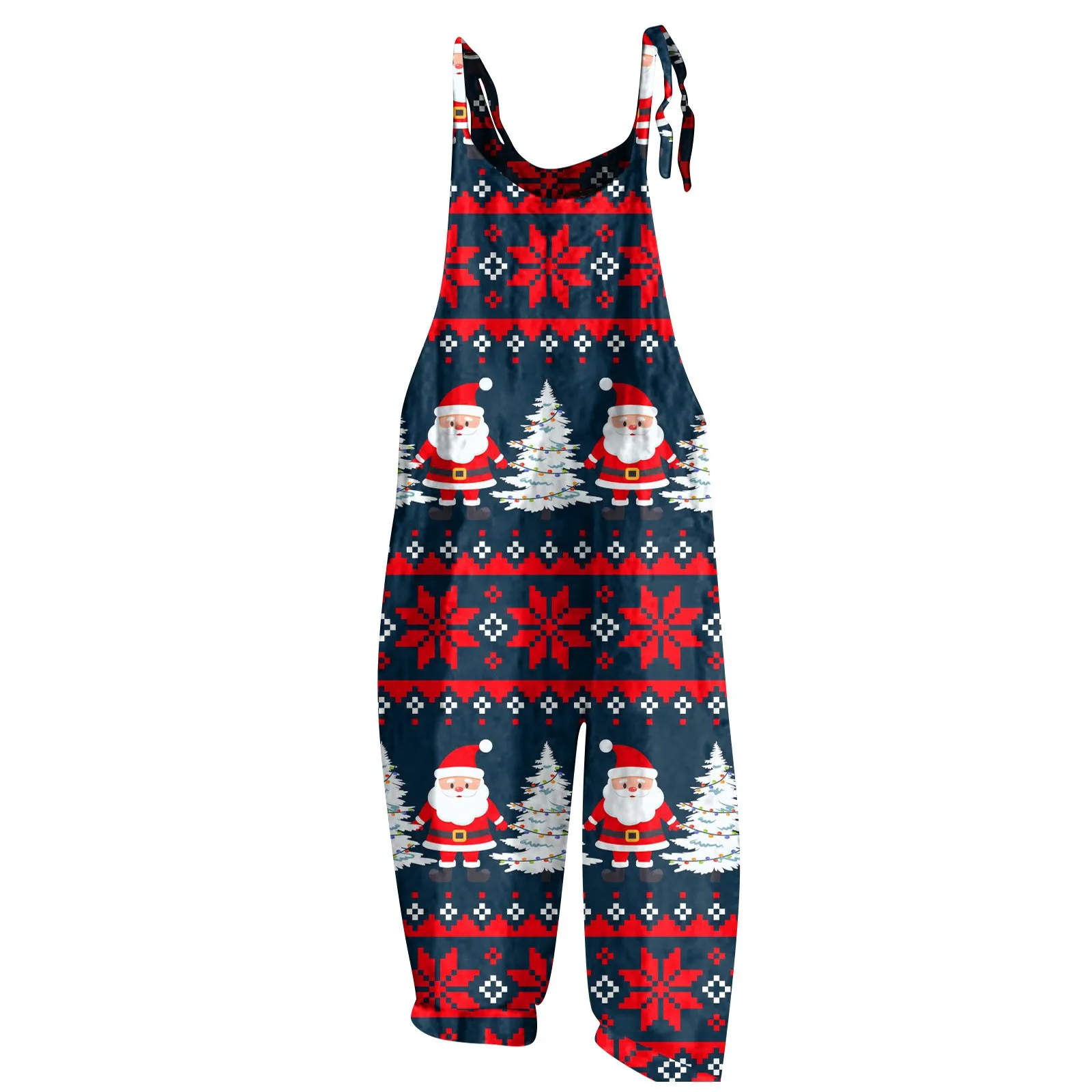 Women-s-Jumpsuit-Christmas-Print-Casual-Loose-Vintage-Shoulder-Strap ...