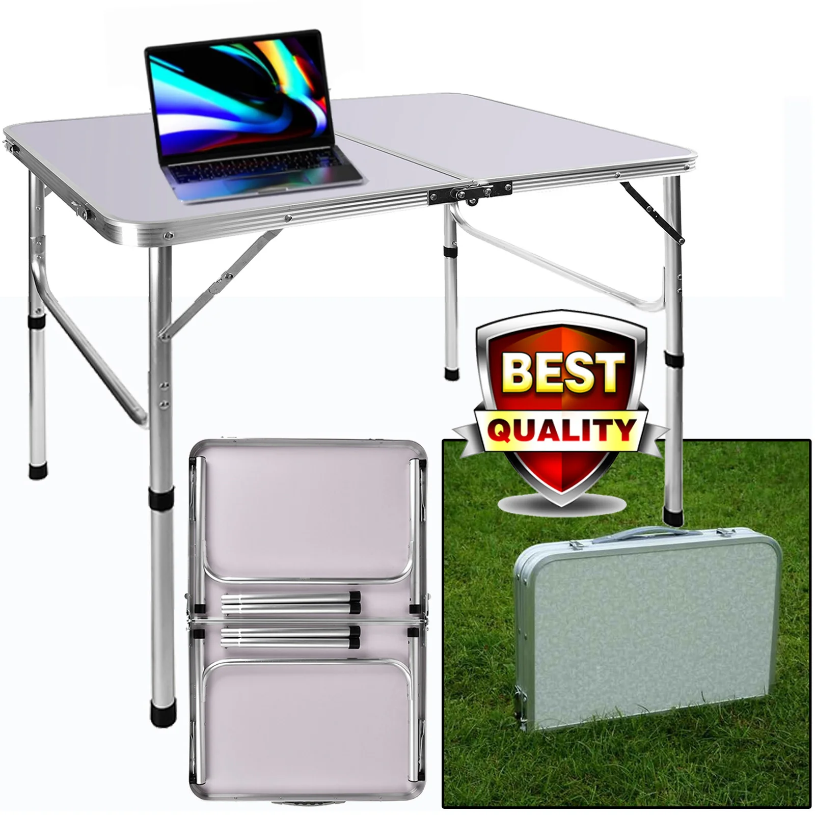 EFAN-3FT-90CM-Aluminum-Folding-Table-Portable-Computer-Desk-Camping ...
