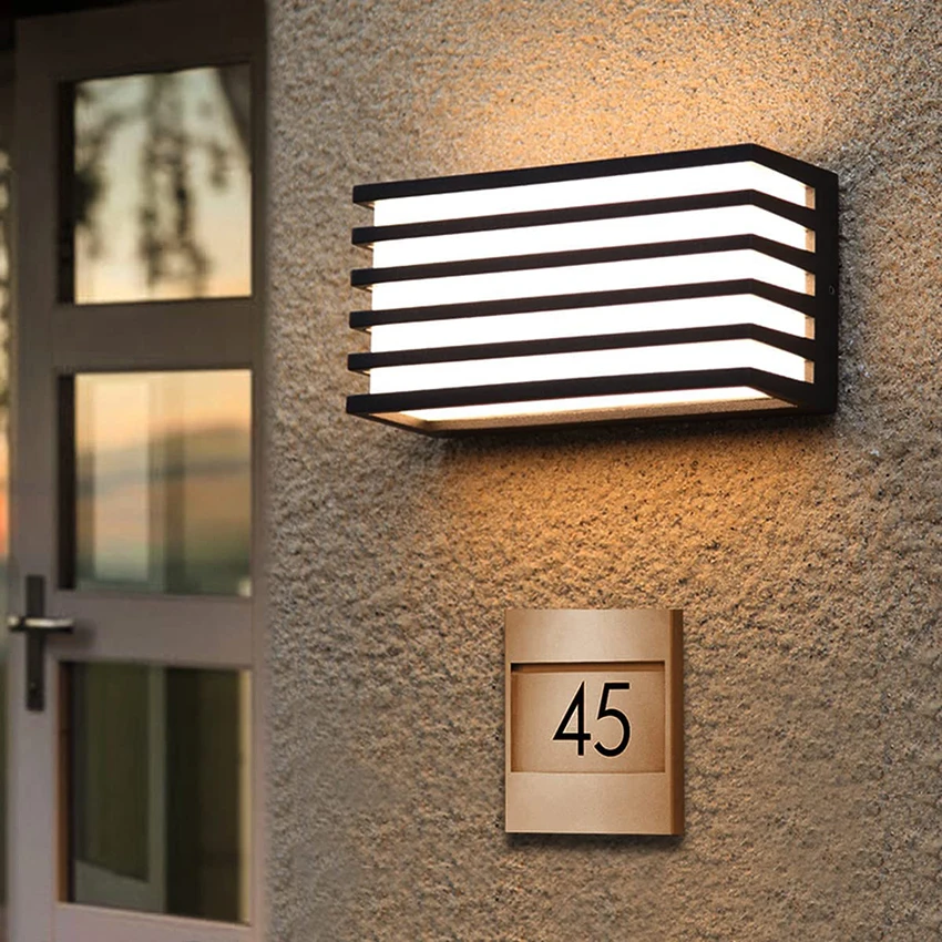 Modern Simple Outdoor Wall Lamp Waterproof Wall Lights Villa Exterior ...
