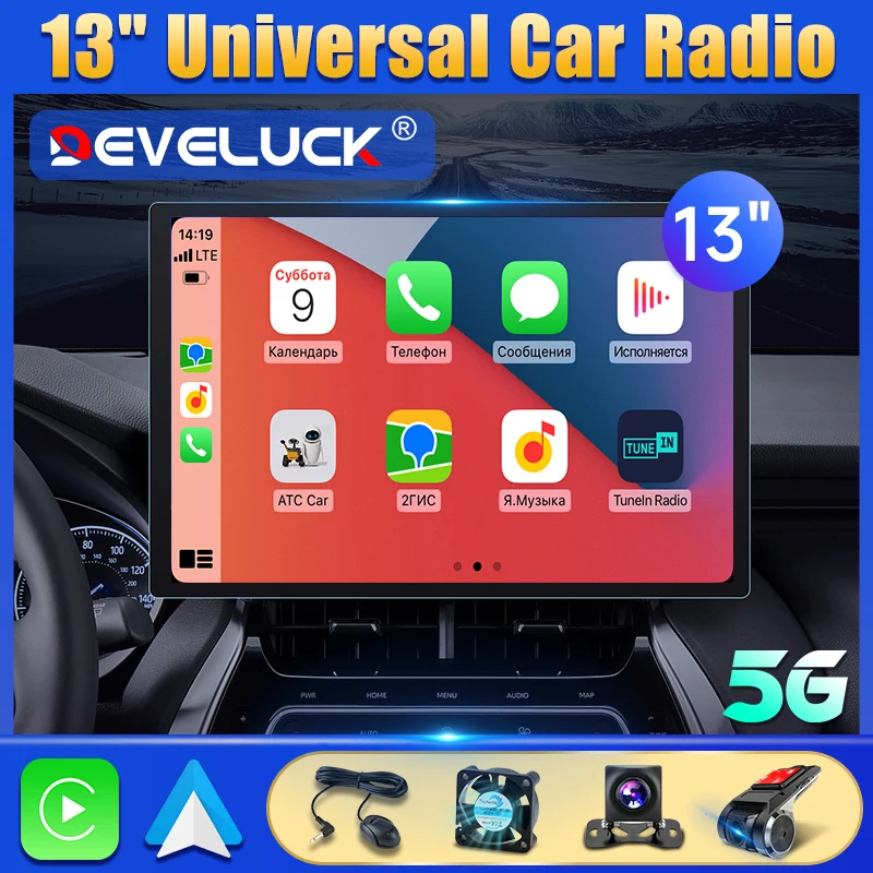 2-Din-13-inch-Car-Android-Radio-Stereo-Video-Player-1920-1200P-QLED ...