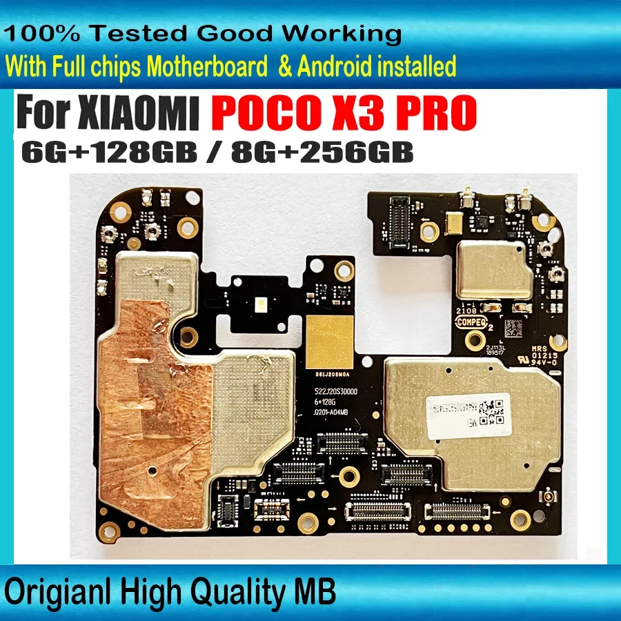 Full-Working-For-Xiaomi-MI-POCO-X3-PRO-Motherboard-Logic-Board-With ...