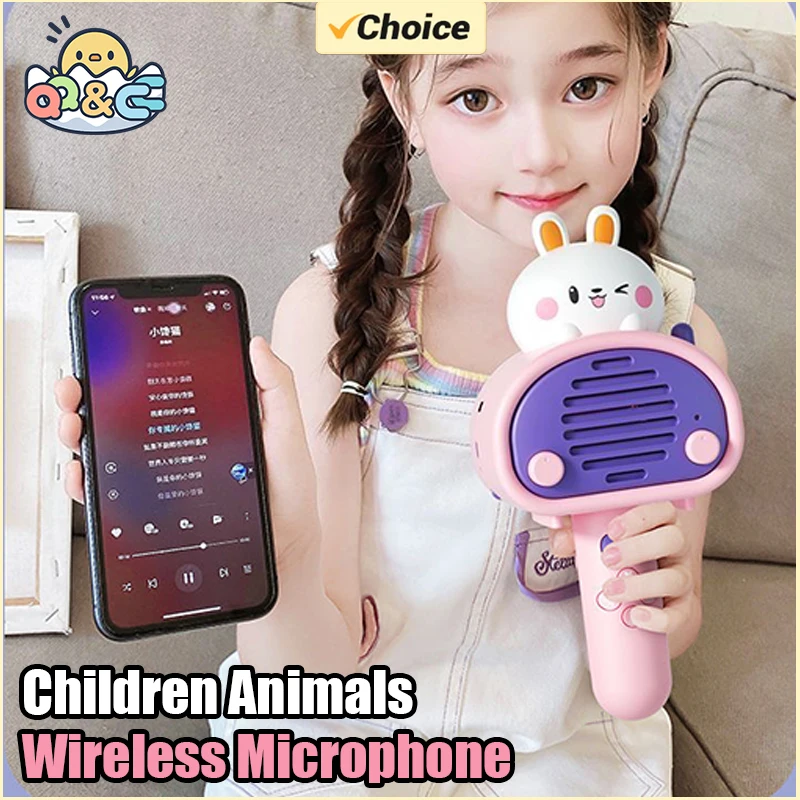 Bluetooth-Children-Wireless-Microphone-Speaker-Rabbit-Story-Music ...