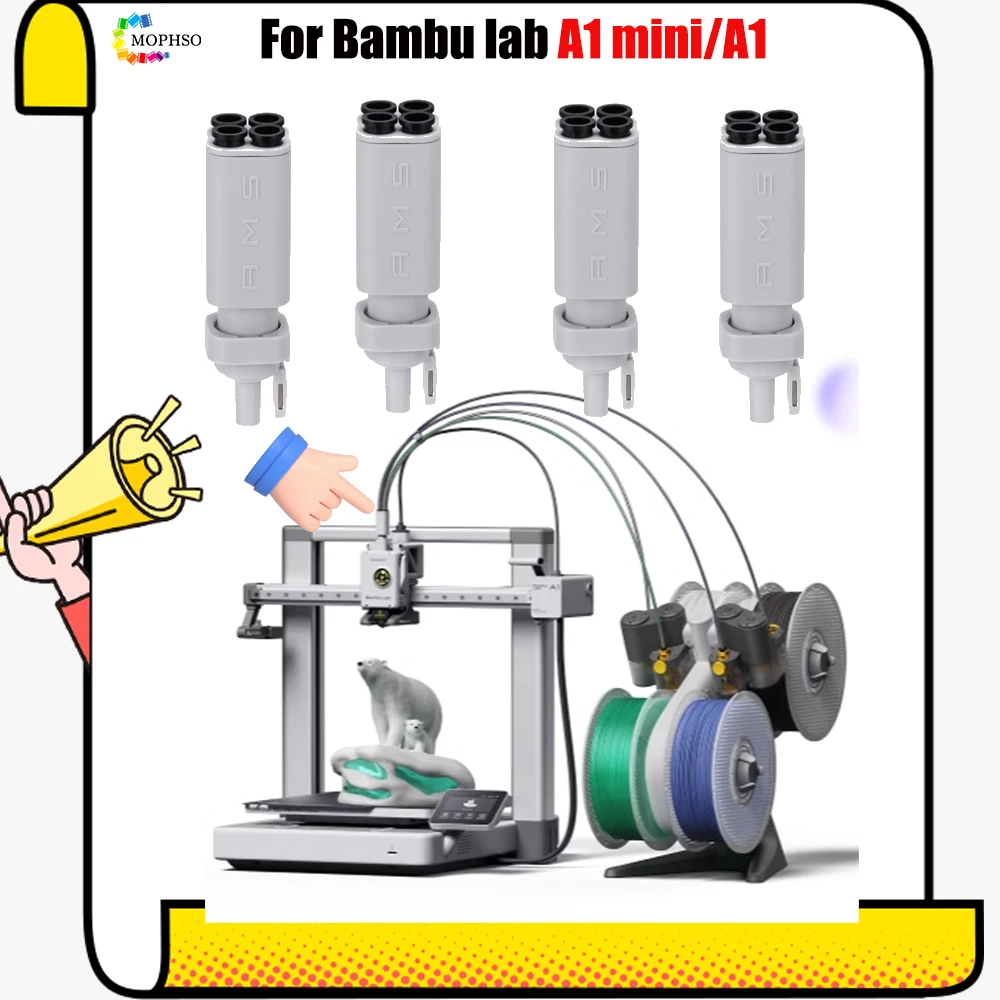 For-Bambu-Lab-3D-printer-AMS-Lite-Filament-Hub-Five-way-components ...