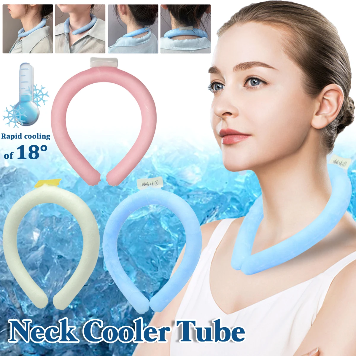 Wearable-Neck-Cooling-Ring-Summer-Cooler-Rings-Reusable-Tube-Collar ...