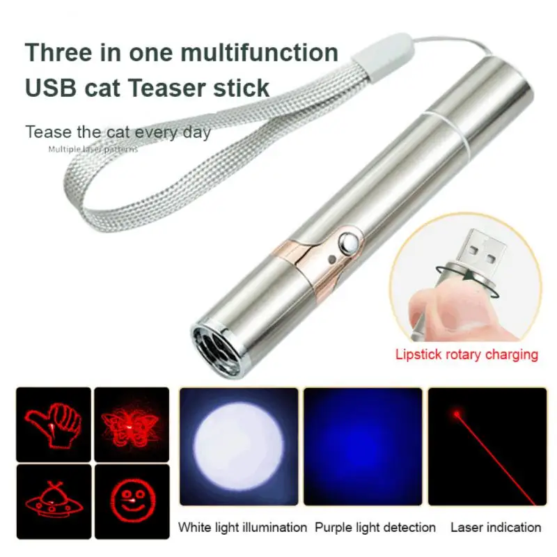 Usb-Charging-Laser-Funny-Cat-Stick-Durable-Funny-Cat-Pen-Polychromatic ...