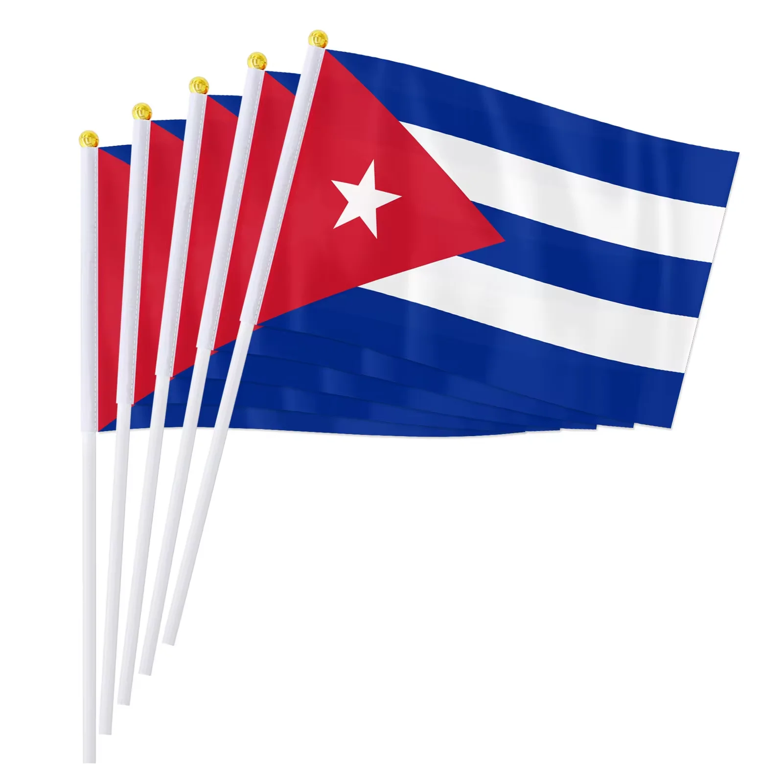 14*21cm Cuba Hand Flag, Cuban National Hand Held Waving Small Flag ...