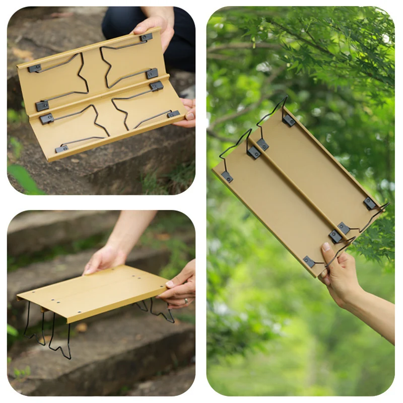 Outdoor Aluminum Alloy Mini Folding Table, Travel Hiking Portable Small ...