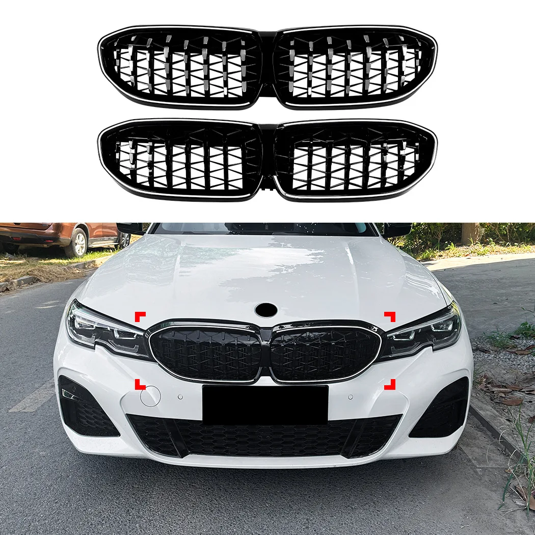 For BMW 3 Series G20 G21 G28 2019-2022 LED Light Kidney Grille Car ...