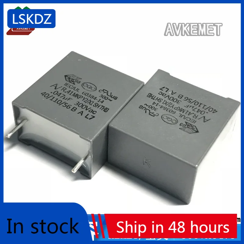 20-100PCS-KEMET-Jimei-R413I2470ZD00K-300VAC473-0-047UF-47N-Metal-Film ...