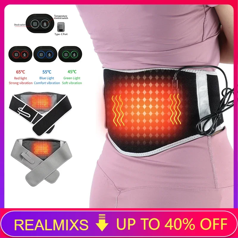 Heating-Waist-belt-pad-Electric-heat-waist-back-pain-USB-Back-Support ...