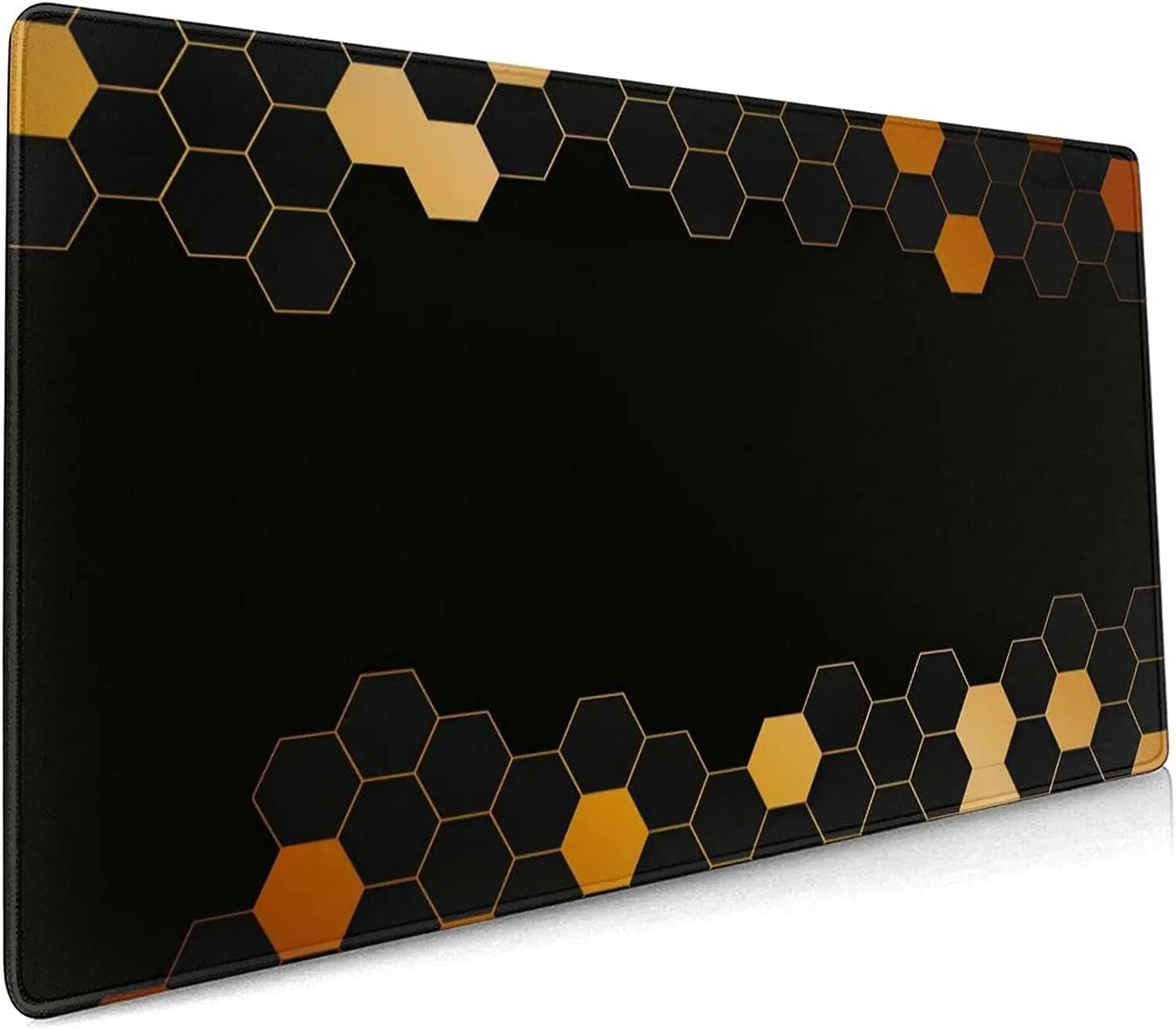 Honeycomb Extended Mouse Pad 35.4x15.7 Inch Minimalism Black Gold ...