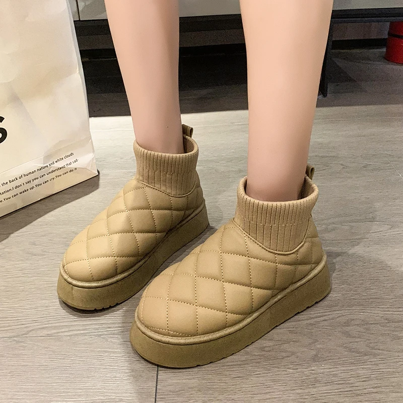 Snow-Boots-Women-s-Plush-Shoes-for-Adults-Low-Loafers-Cover-Toe-Winter ...